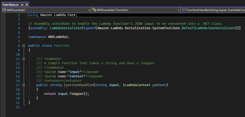Publish A C Function To Aws Lambda Using Net Core 31 Or Net 6 Brad Irby